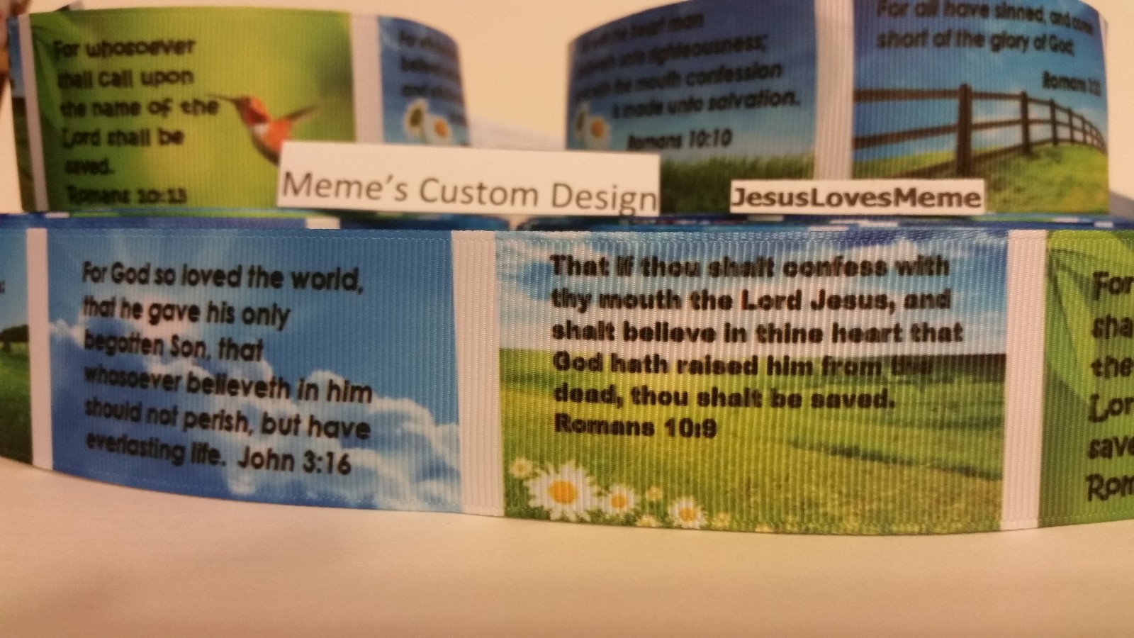 Grosgrain Ribbon Bible Verses Plan of Salvation Word of God Faith ...