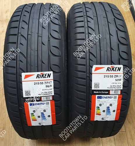 2 X 215 55 17 RIKEN TYRES ULTRA HIGH PERFORMANCE 98W XL EXTRA LOAD ...