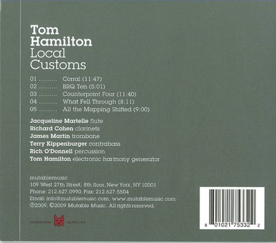 TOM HAMILTON - LOCAL CUSTOMS [DIGIPAK] * NEW CD 801021753322| eBay