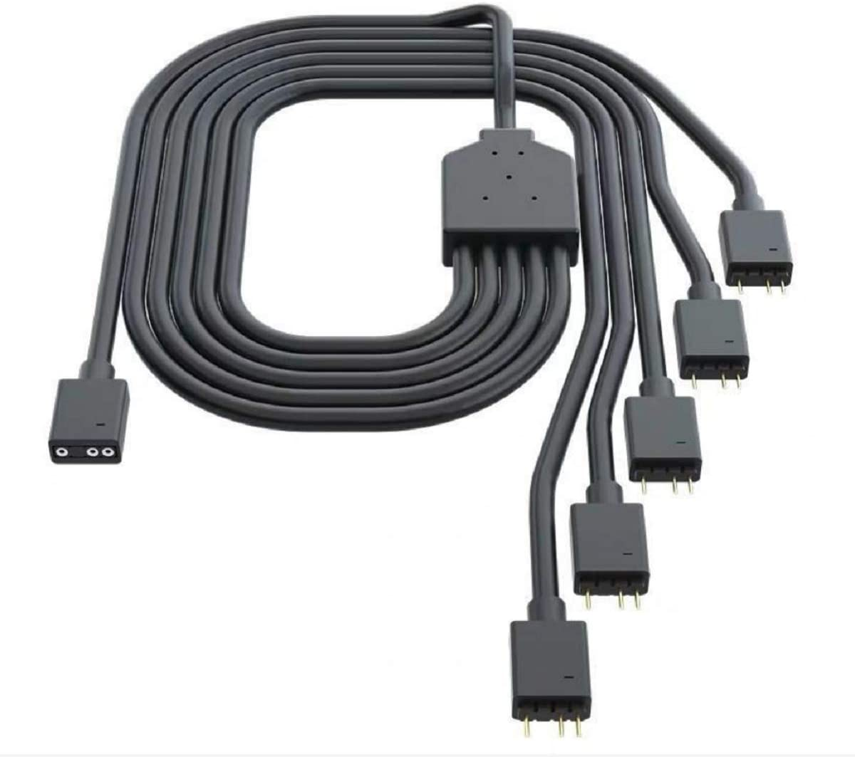 Pc Fan Extension Cable 1-to-3 ARGB Splitter Cable 2-Pack - 5V 3-Pin ...