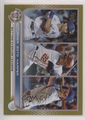 2022 Topps Series 1 League Leaders Gold Foil Trea Turner Juan Soto ...