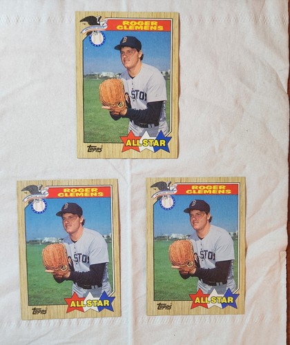 1987 Topps - All-Star Roger Clemens #614, '90 Fleer ERROR #627 x (2 ...