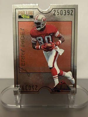 JERRY RICE Die-Cut Pro Bowl Ticket 1995 Classic Pro Line #PB-24 49ERS ...