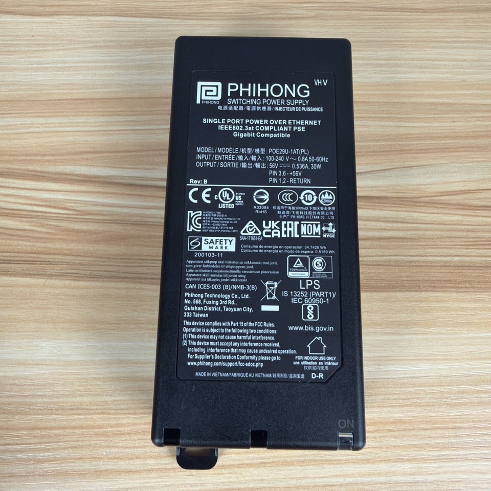 Phihong POE29U-1AT(PL)D-R 30W Single Port Power Over Ethernet Midspan ...