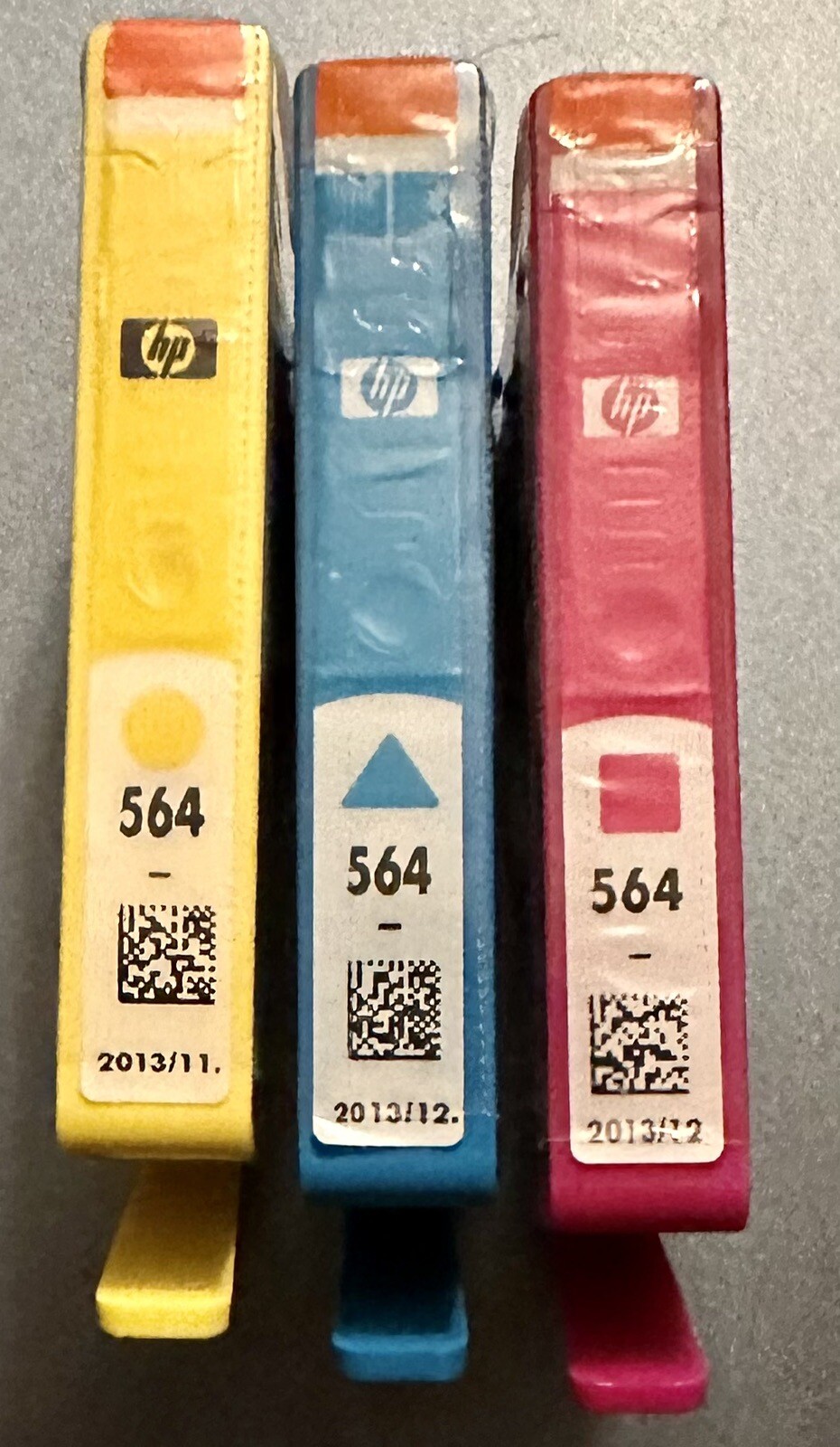 GENUINE HP 564 Cyan Magenta Yellow COMBO PACK 12/2013 NO BOX SEALED ...