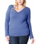 Plus Size Basic Casual Cotton Blend V-Neck Long Sleeve T-Shirt Top 1X ...