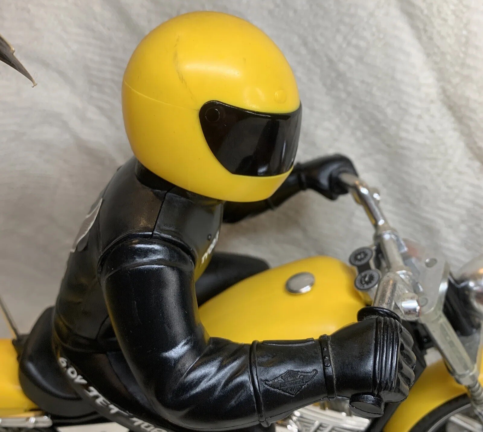 Tyco R/C Remote Control Yellow Harley Davidson Motorcycle Racer W/O ...