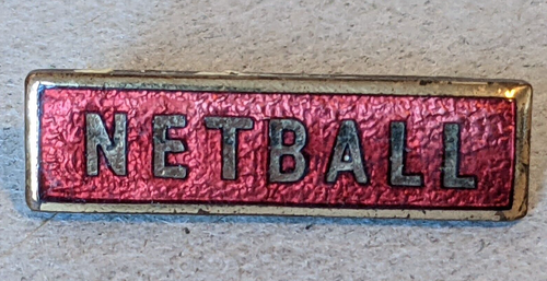 Small 1970s Vintage Red Enamel Netball School Bar Badge - Fattorini | eBay
