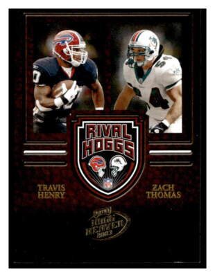 2003 Playoff Hogg Heaven #RH-12 Travis Henry / Zach Thomas Rival Hoggs ...