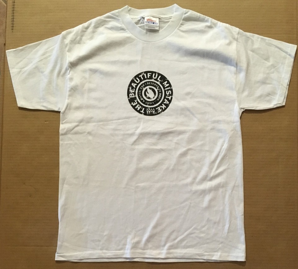 BEAUTIFUL MISTAKE Double Sided 2002 PROMO T SHIRT for Match CD NEVER ...