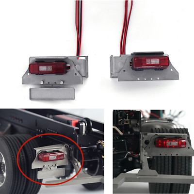 Metal LED Taillight DIY Trailer Rear Light Lamp for 1/14 Tamiya RC ...