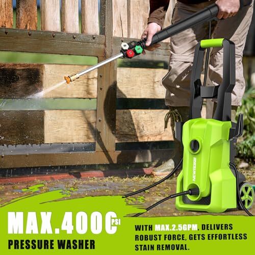 Electric Pressure Washer 4000 PSI - Max 2.5 GPM Power Washer with 20FT ...
