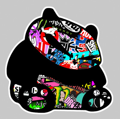 ANGRY EVIL PANDA BOMB DUB VAG 23cm AUTOCOLLANT/STICKER - JDM DRIFT ...