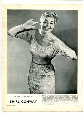 Shirl Conway Famous Broadway Actress Original Vintage Magazine Photo | eBay