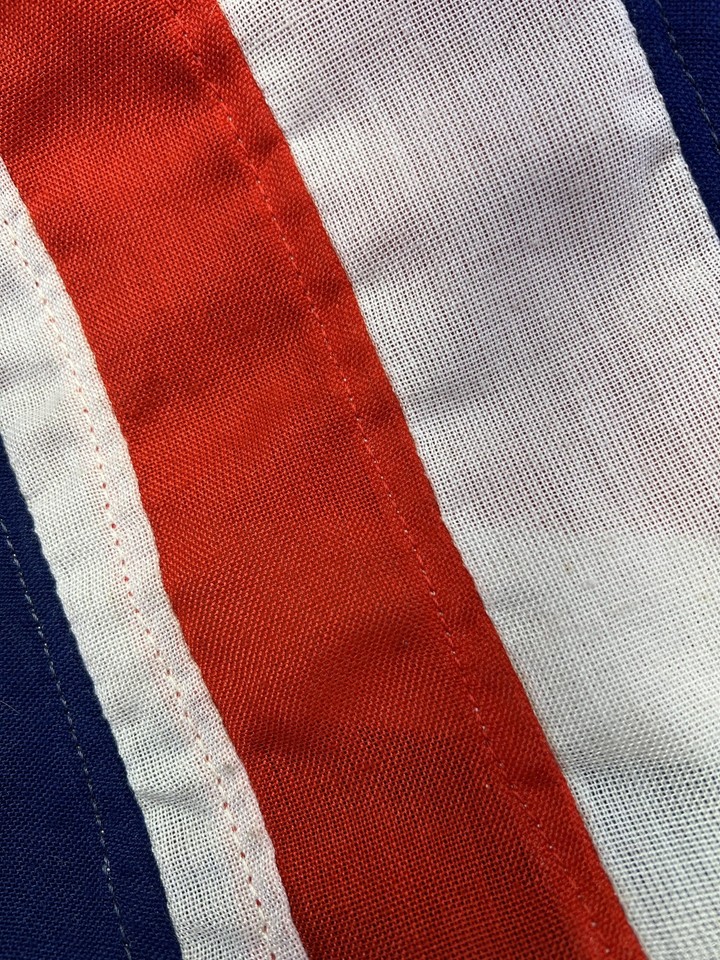 Vintage Union Jack British Flag Sewn Cotton Red White Blue Large Banner ...