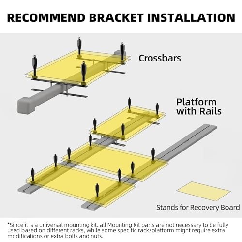 Recovery Board Mount Kit, Universal Bracket for Traction Tracks ...