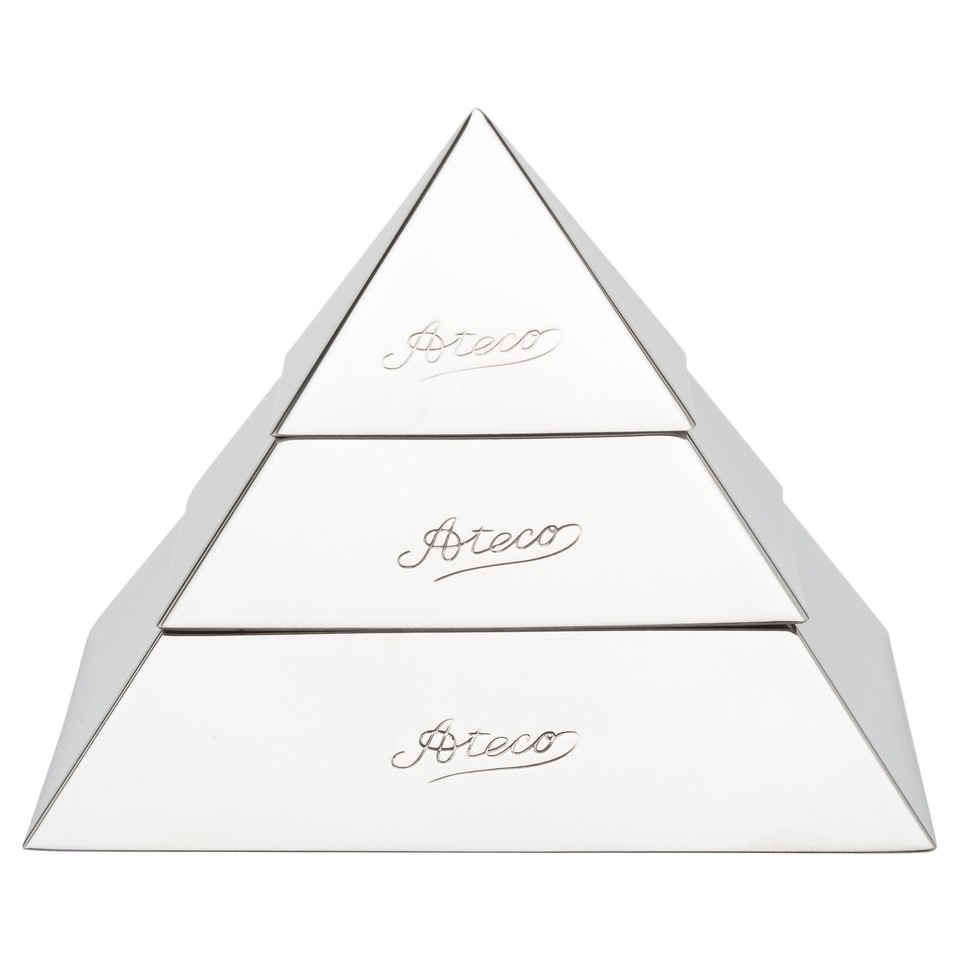 Stainless Steel Medium Pyramid Mold, 3.5 by 2.5-Inches High, Silver ...