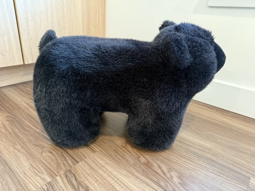 Vintage WMG Plush Black Bear Foot Rest Stool Footrest Bench Ottoman 20 ...