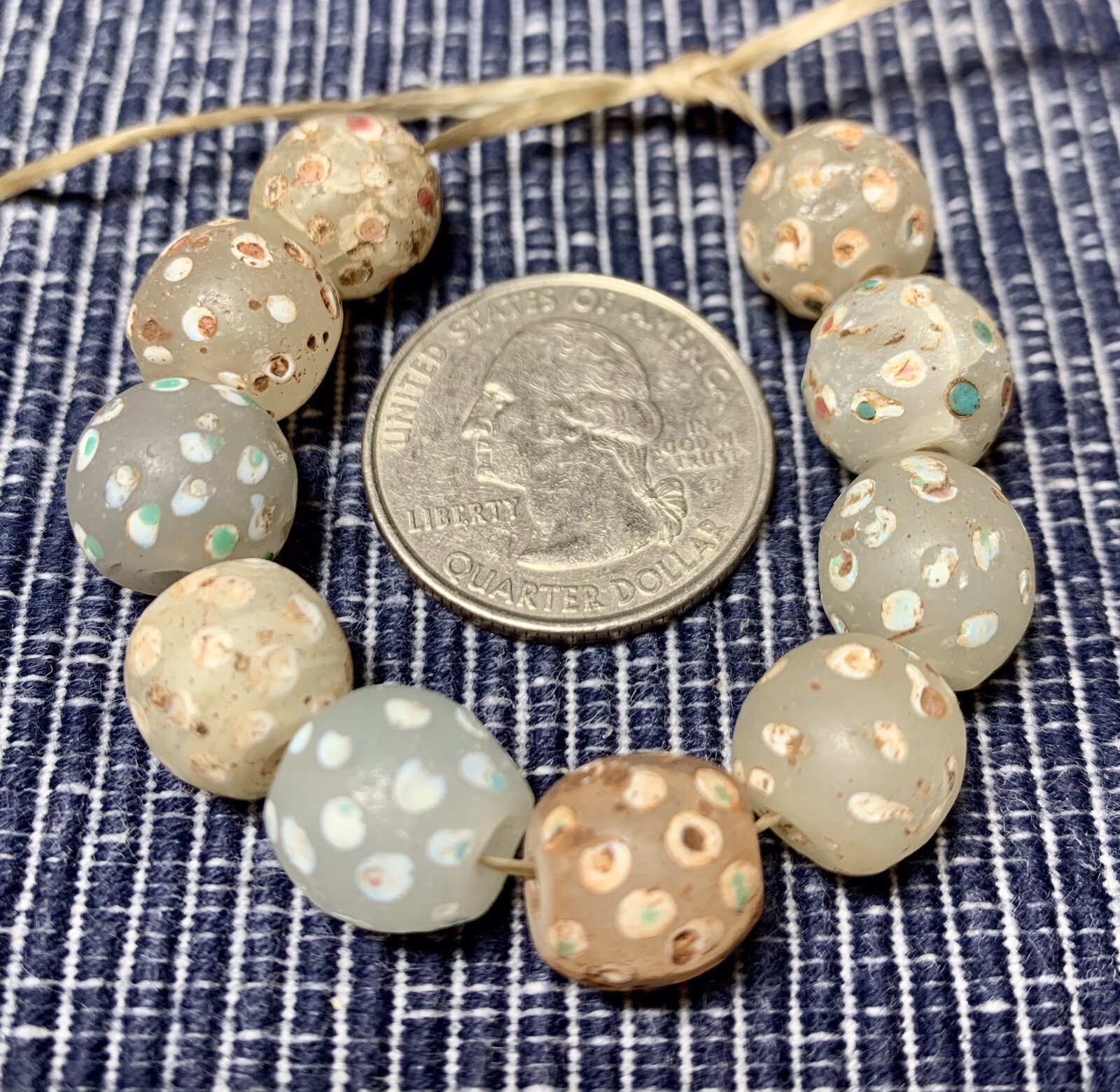 RARE! Antique Venetian White Skunk Beads. African Trade Beads | eBay