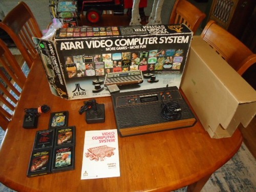 Original Atari 2600 Game Console System In the Orig Box + 5 Games ...