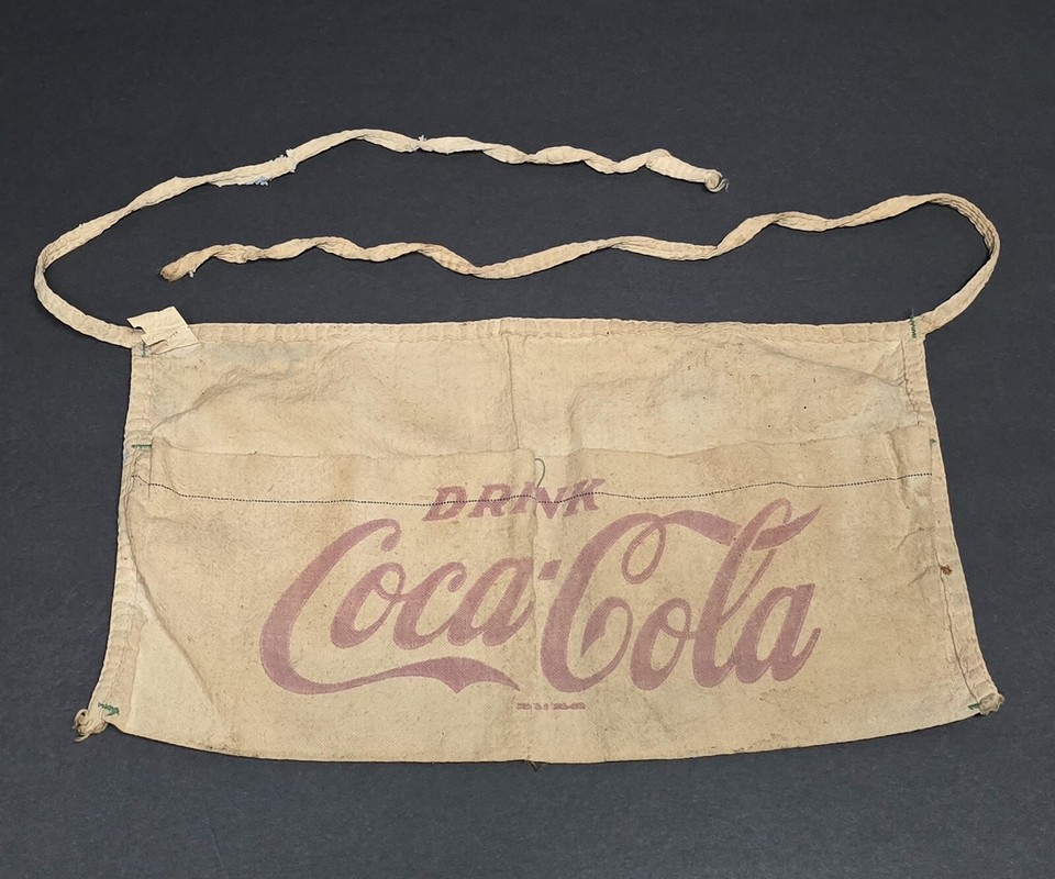 1940-50s Coca-Cola Canvas Apron Tie Coin Bill Nail Tool Holder Coke ...