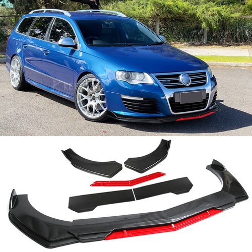 For VW Passat B6 Front Bumper Lip Splitter Sport Spoiler Chin Carbon ...
