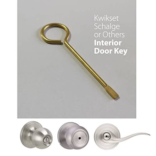 Interior Door Key for Bathroom Bedroom, Emergency Door Locked Key Pin ...