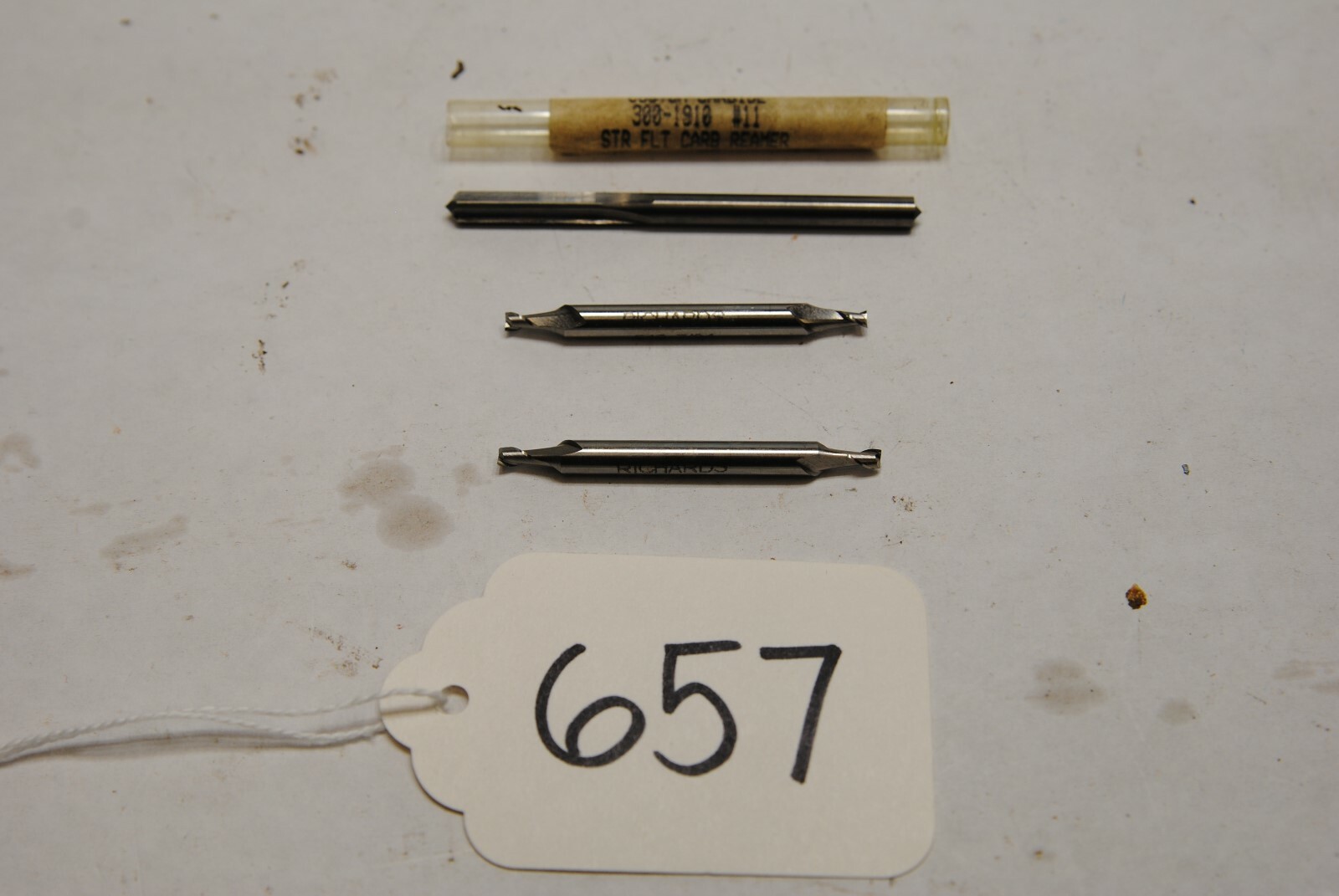 LOT OF 3 (carbide reamer 300-1910#11) 7/64" dbl end mill (657) | eBay