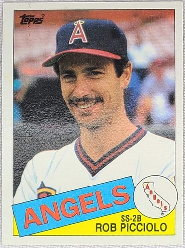 1985 Topps Baseball #756 Rob Picciolo California Angels Short Stop 2nd ...