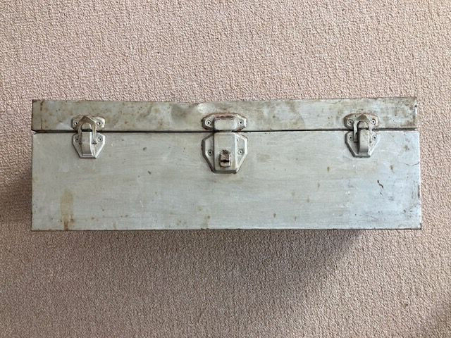 Vintage Union Utility Chest Metal Tool Box 19" x 6.5" x 6" Silver ...