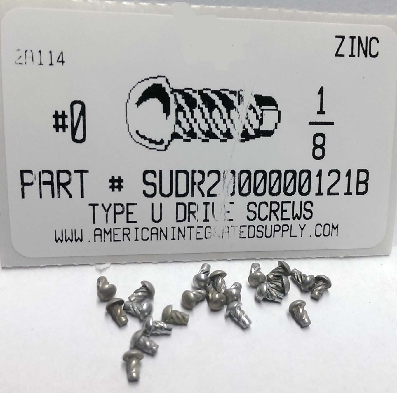#0x1/8 Round Head U-Drive Screws Steel Zinc Plated (100) | eBay