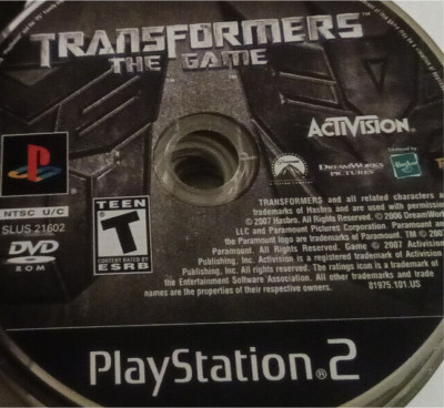 Transformers: The Game (Sony PlayStation 2 PS2 disc only) | eBay