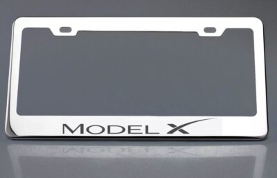 Tesla Model X License Plate Frame Stainless Steel with Laser Engraved ...