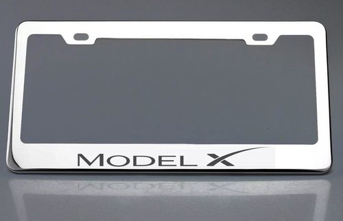 Tesla Model X License Plate Frame Stainless Steel with Laser Engraved ...