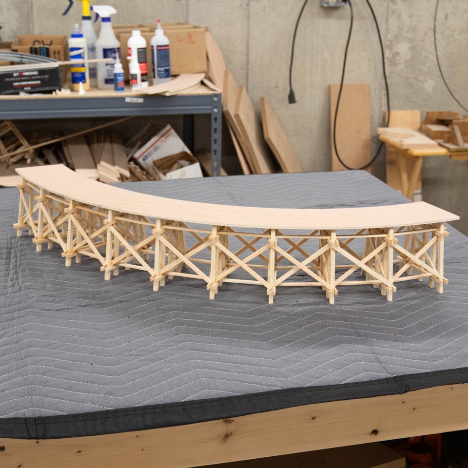 O Gauge Curved Bridge Fully Assembled For Lionel Or Menards O42 Curve ...