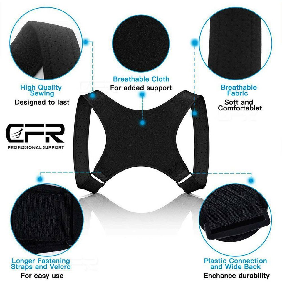 Posture Corrector Back Brace Clavicle Shoulder Support Belt for Men ...