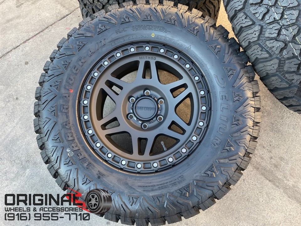 37" Method MR312 Wheels Tires 5x127 Rims Jeep Wrangler Gladiator 5x5 JK ...