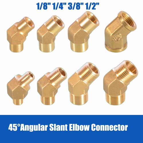 Brass Pipe Fitting 45°Angular Slant Elbow Connector BSP Male/female ...