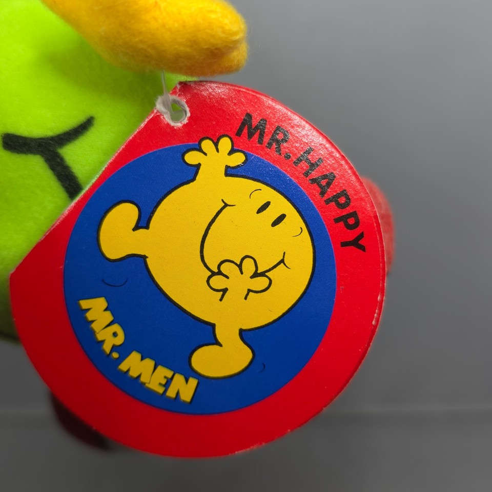 BNWT 1996 Golden Bear Mr Men - Mr Funny - Beanie Plush Soft Toy 5 ...
