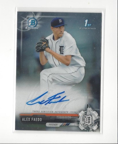 2017 Bowman Chrome Draft Alex Faedo AUTOGRAPH Tigers | eBay