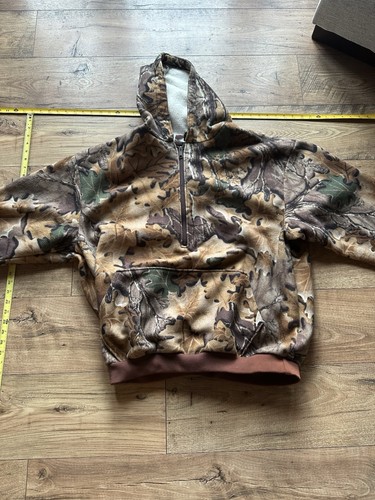 Vintage Cabelas Realtree Advantage Camo Half-Zip Hoodie fleece ...