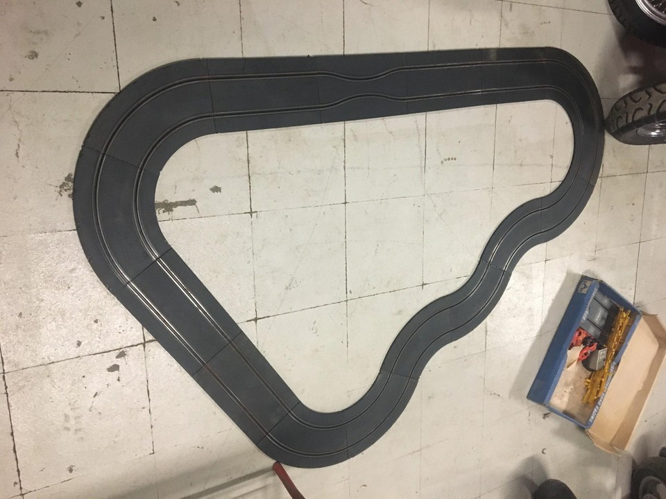 RARE Vtg 66" Strombecker slot car Road Race Drag Strip Set original box ...