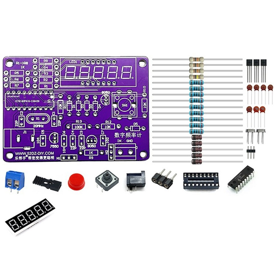 1Hz-50MHz Digital LED Crystal Oscillator Frequency Counter Meter Tester ...