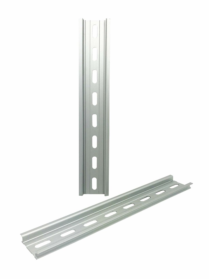 Electrodepot Slotted Aluminum DIN Rail, 35mm x 8in, Silver – 4 Pack | eBay