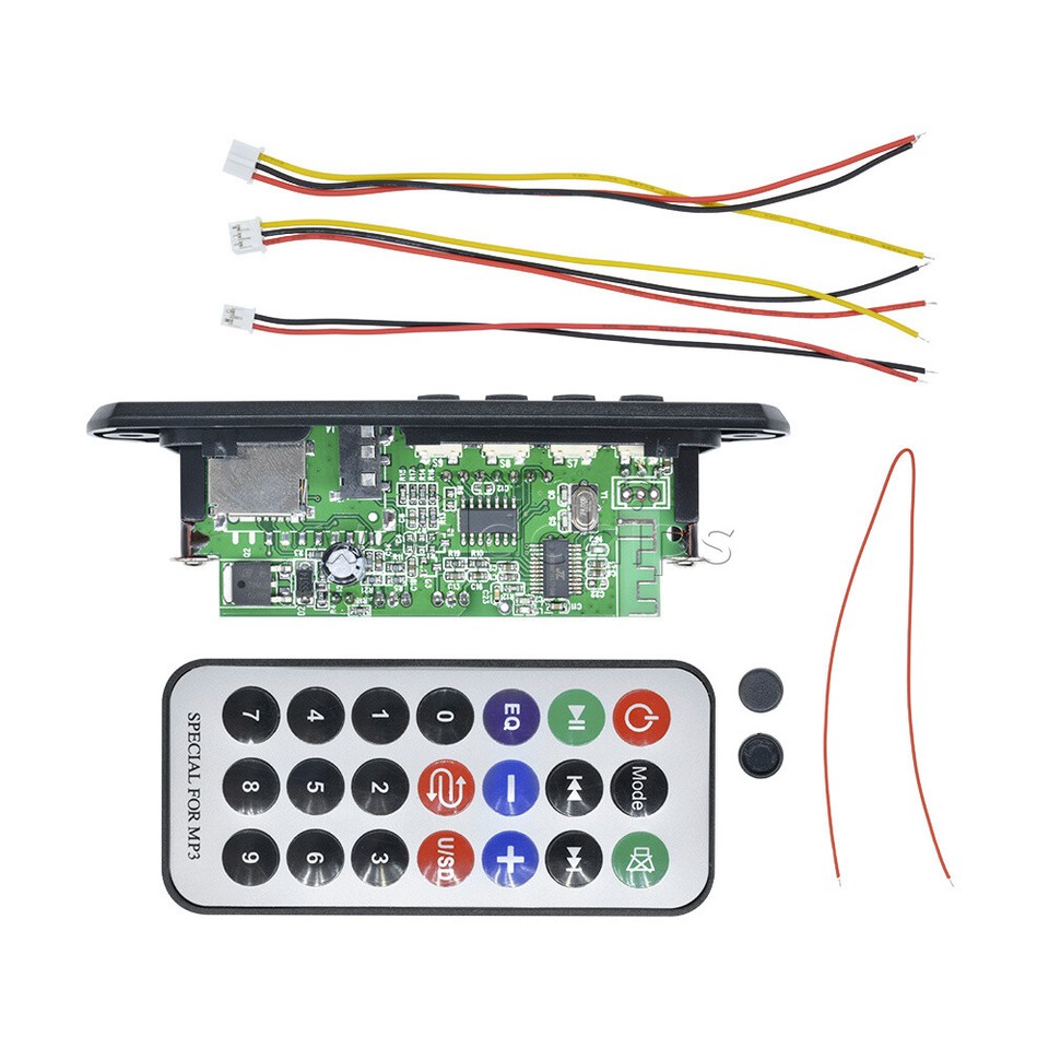 Wireless Bluetooth DC12V MP3 WMA Decoder Board Audio Module USB TF ...