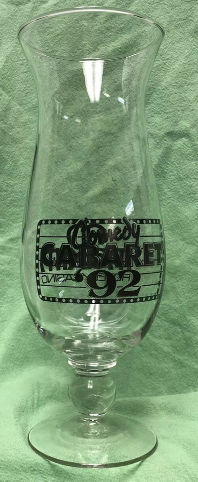 Maxim Hotel Casino Souvenir 9-1/4” tall Glass Comedy Cabaret ’92 vtg ...