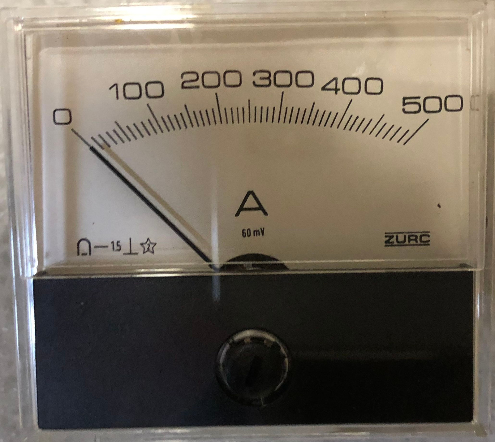 Amperimetro analogico ZURC BK60 de 500A 60mVoltios panel 60x65mm Hecho ...
