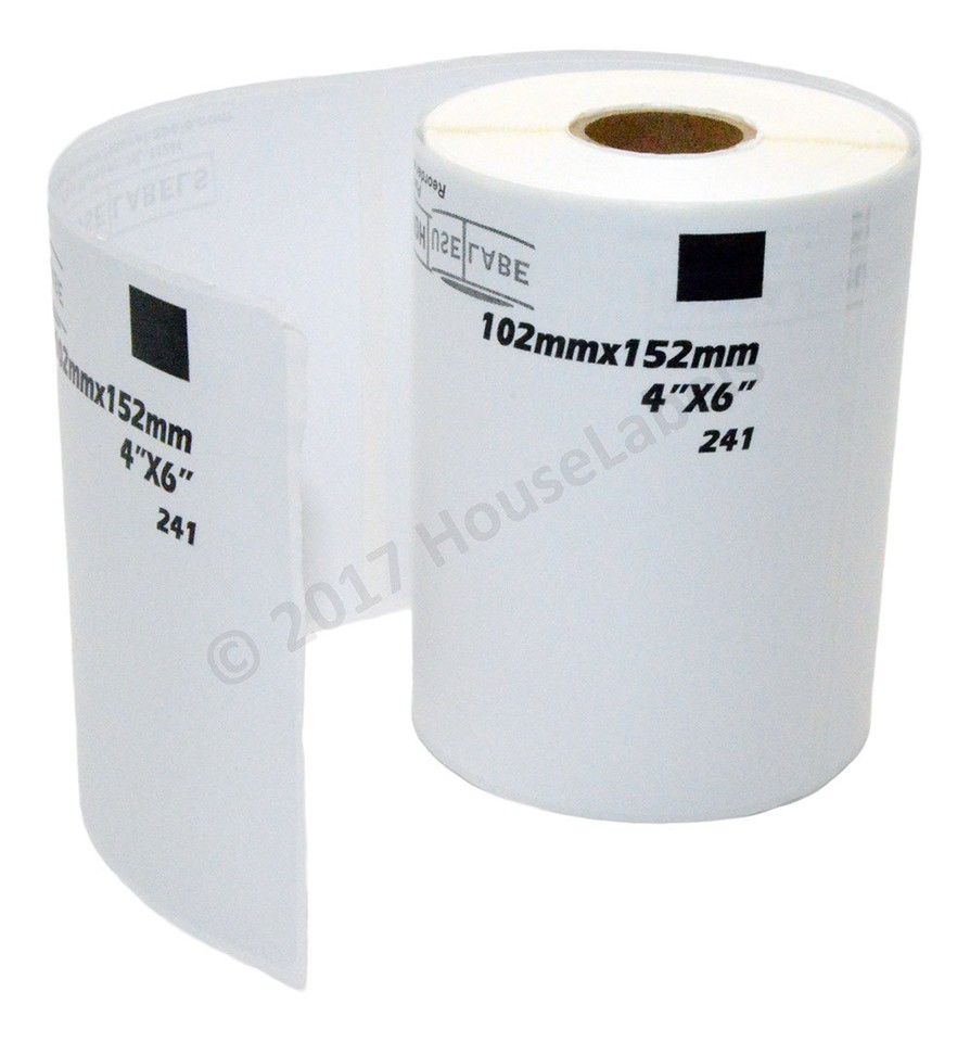 Non-OEM Fits BROTHER DK-1241 Labels (4" x 6") - (2) Rolls of 200 | eBay
