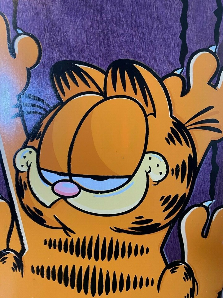 The Hundreds x Garfield Purple Stain Skateboard Deck NOS New Very Rare ...