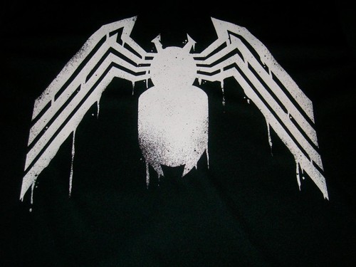 Venom Amazing Spider-Man Dripping White Black Costume T-shirt Men's 2XL ...